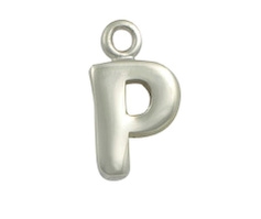 Silver Letter 'P' - Silver Breeze Jewellery
